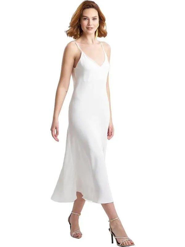 Natori Couture Silk Crepe Gown - White