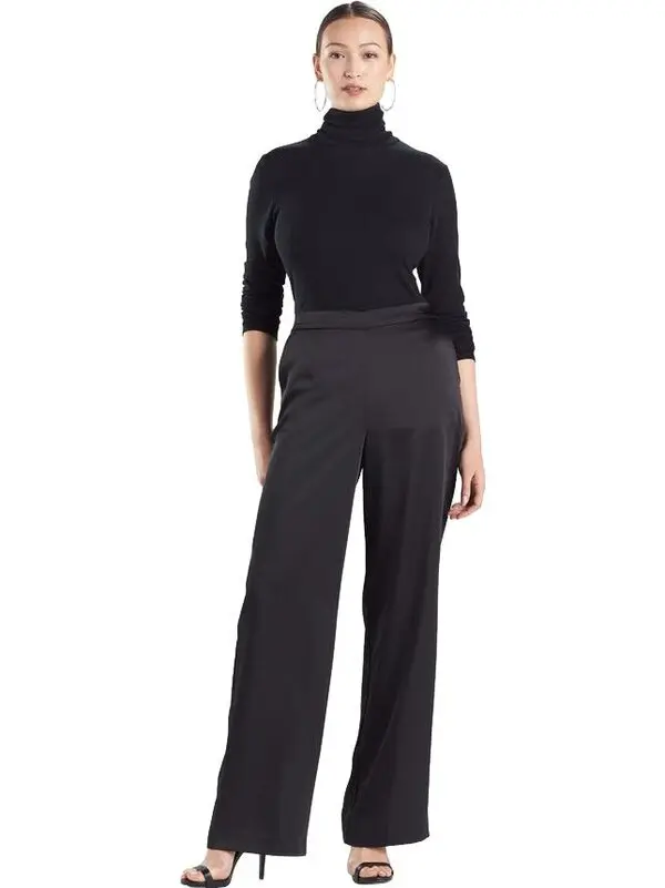 Natori Luxe Charmeuse Pants - Black
