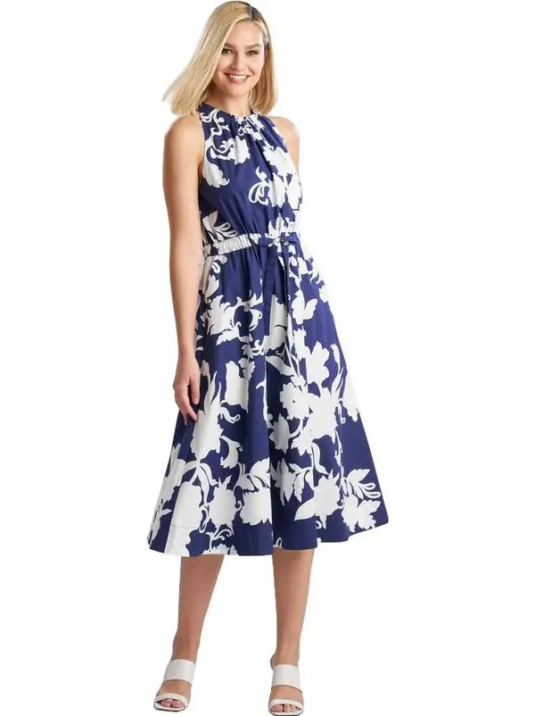 Natori Casablanca Printed Dress - Navy / Blue