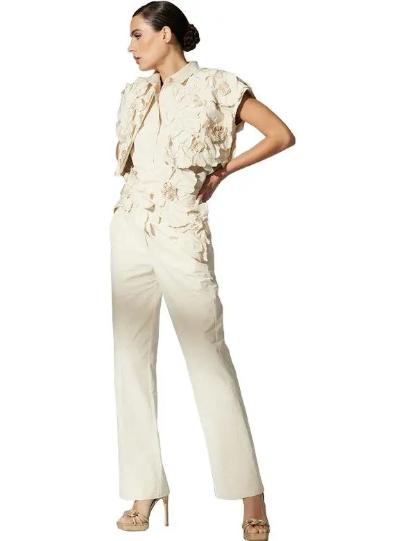 Natori Tech Cotton Taffeta Trousers - White