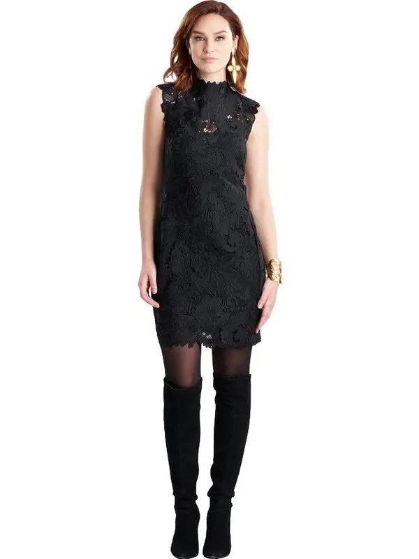 Natori Shinrin Lace Sheath Dress - Black