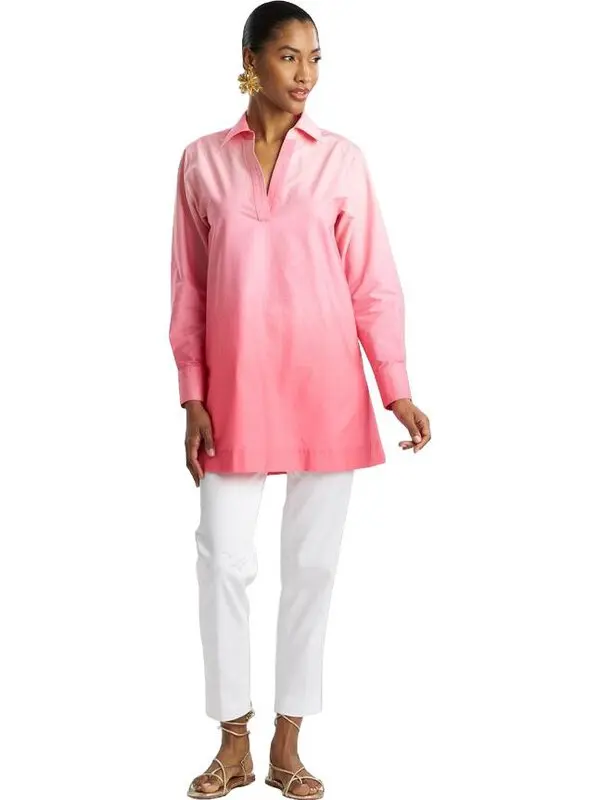 Natori Akari Cotton Oversized Shirt - Pink
