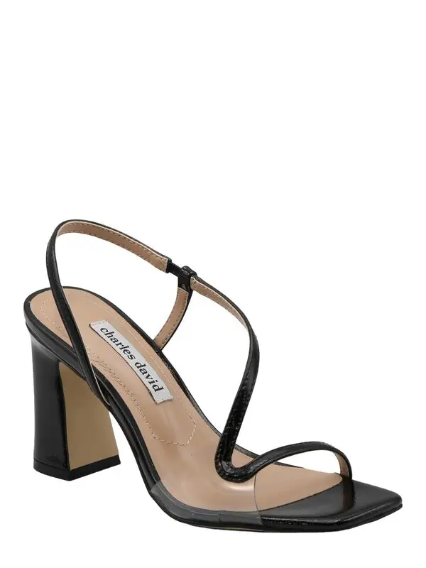 CHARLES DAVID Rochelle Slingback Sandal - Black-pt