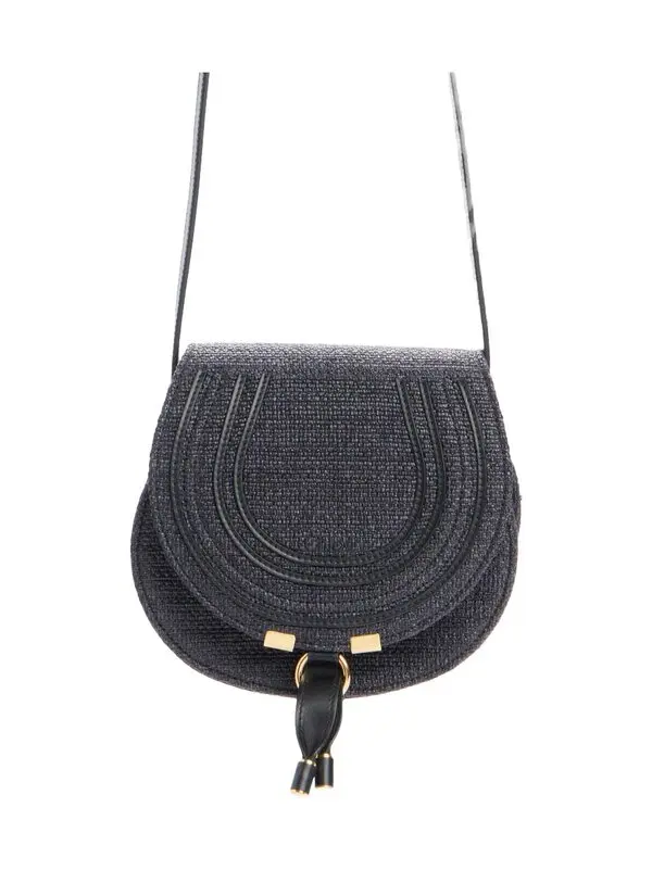Chloé Small Marcie Woven Crossbody Bag - Black