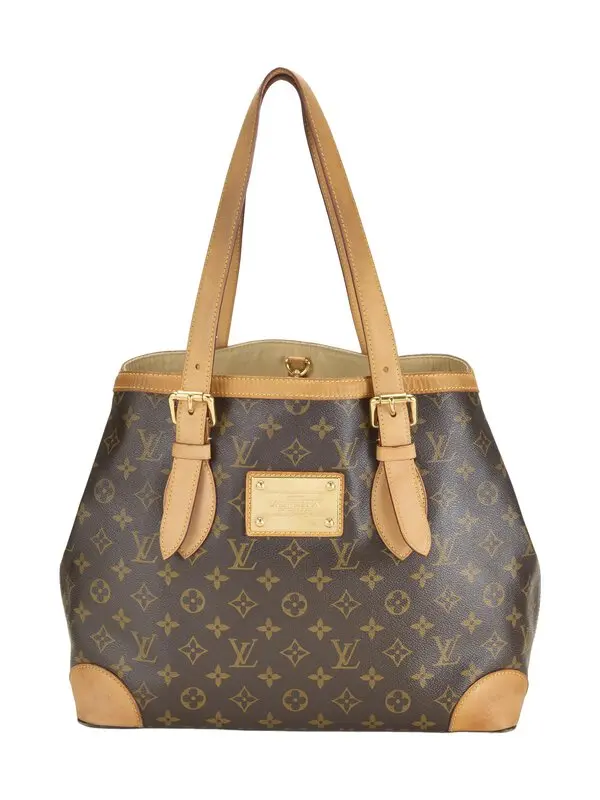 LOUIS VUITTON Monogram Canvas Hampstead Tote - Brown