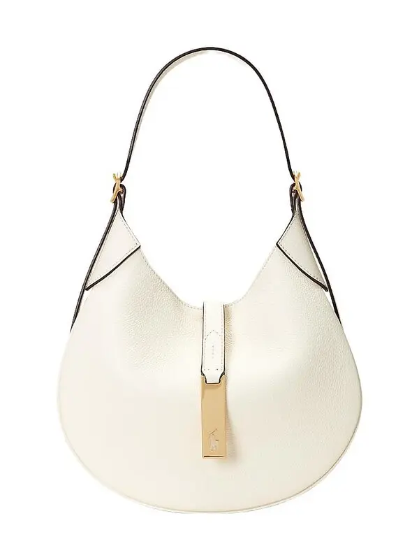 Polo Ralph Lauren Polo Id Leather Small Shoulder Bag - White
