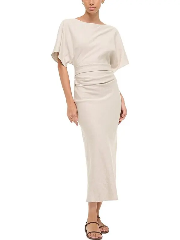 Staud Amelie Linen Dress - Natural