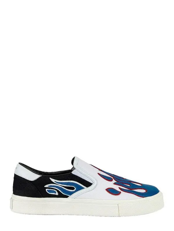 Amiri Flame Slip-on Sneakers - Black/ White/blue