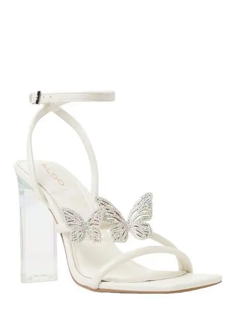Aldo Laylia Ankle Strap Sandal - White/ Bone