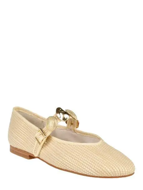 Dolce Vita Relan Mary Jane Ballet Flat - Light Natural Raffia