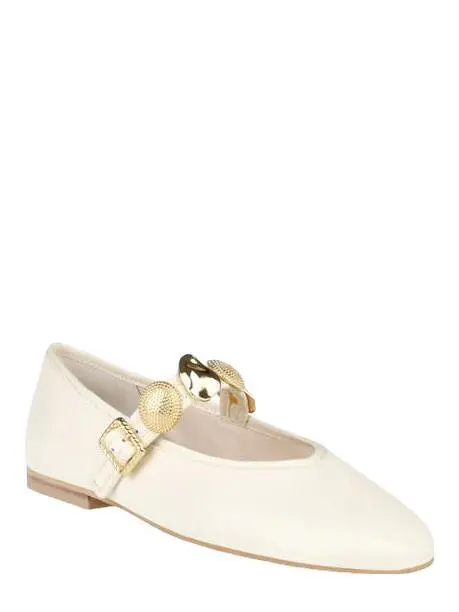 Dolce Vita Relan Mary Jane Ballet Flat - Off White Leather