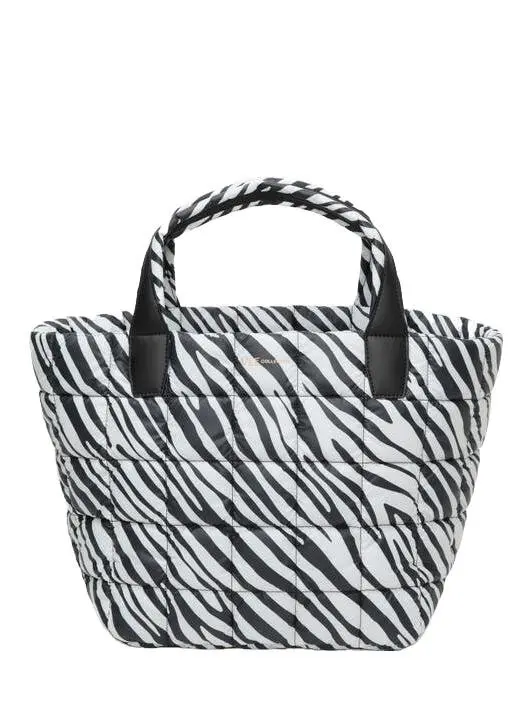 VEECOLLECTIVE Medium Porter Print Quilted Tote - Zebra