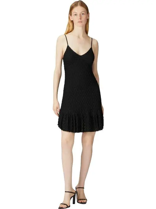 Missoni Sleeveless Mini Dress With Lace Tiered Skirt - Black