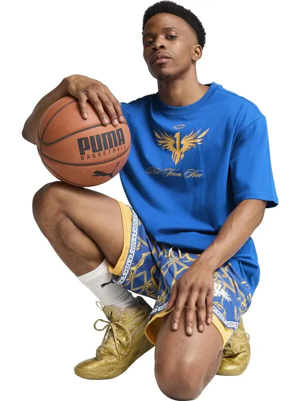PUMA Melo Golden Child Basketball T-shirt - Blue