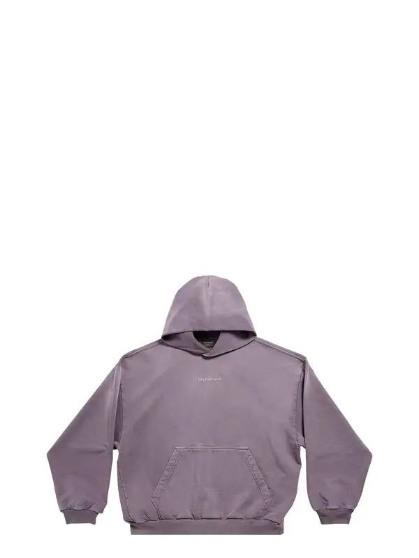 Balenciaga Medium Fit Hoodie - Purple