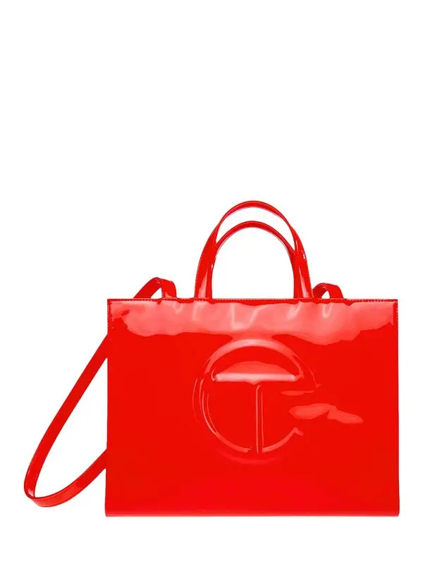 TELFAR Medium Patent Shopping Bag - Red