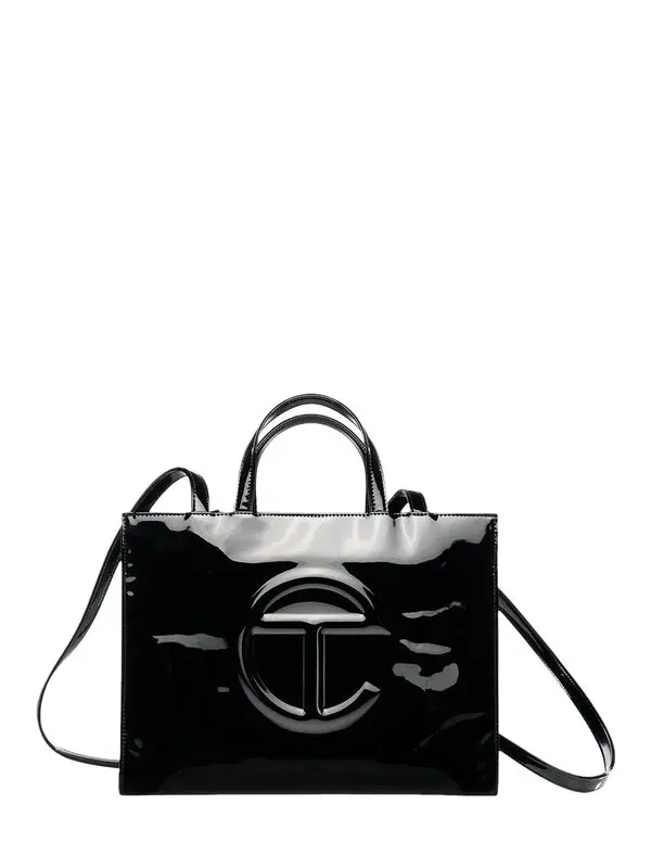TELFAR Medium Patent Shopping Bag - Black