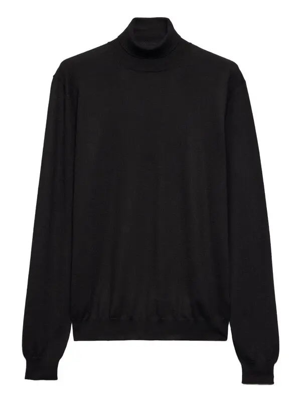 Prada Cashmere And Silk Turtleneck Sweater - Black