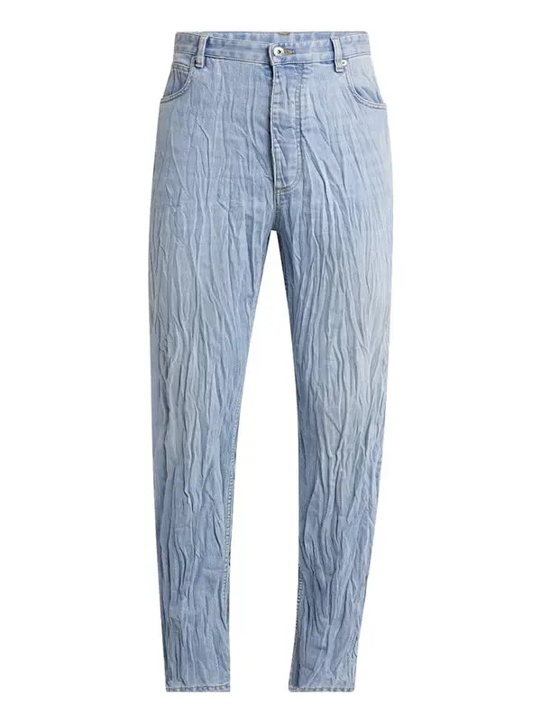 Bottega Veneta Crinkled Straight-leg Jeans - Empire