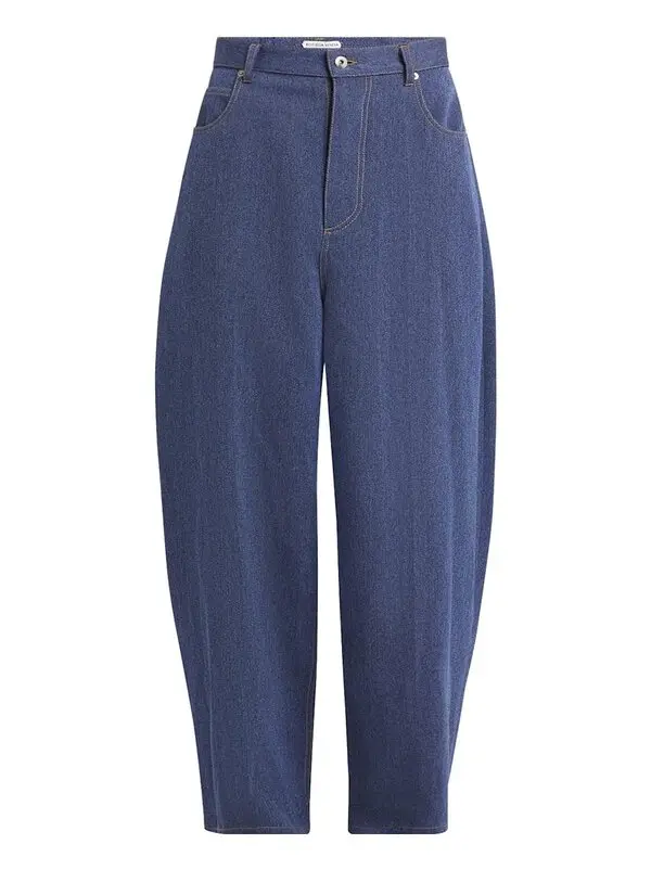 Bottega Veneta Wide-leg Drill Trousers - Indigo