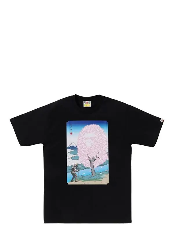 A BATHING APE Japan Sakura Tee Shirt - Black