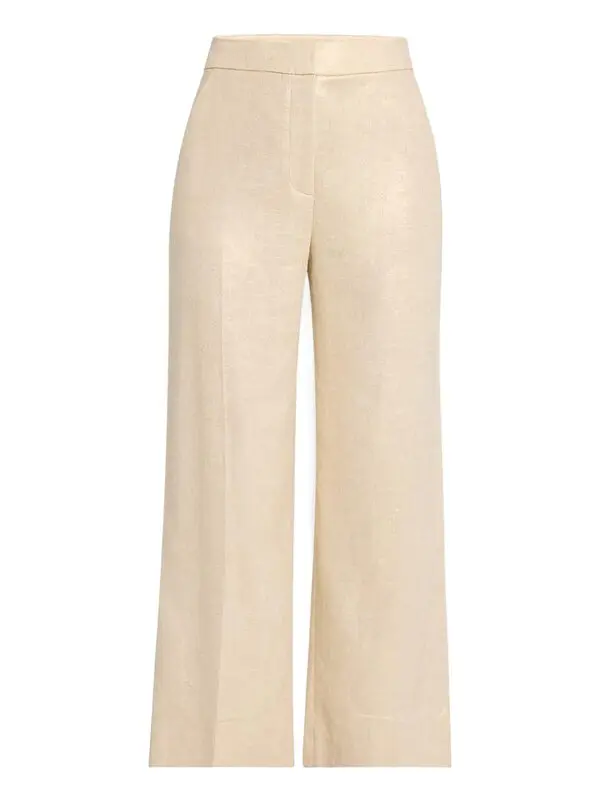 Veronica Beard Brixton Wide-leg Pants - Gold