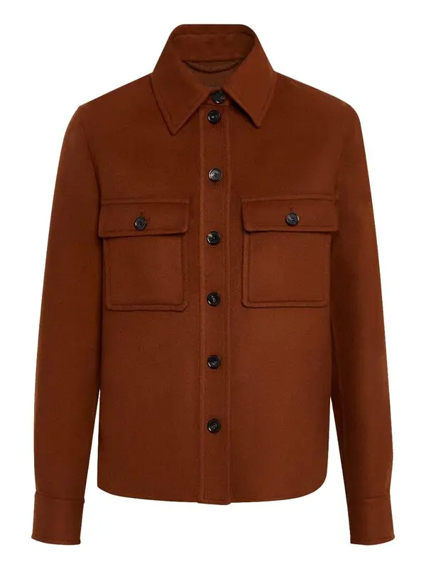 Loro Piana Yannis Cashmere Overshirt - Sanguine Pencil