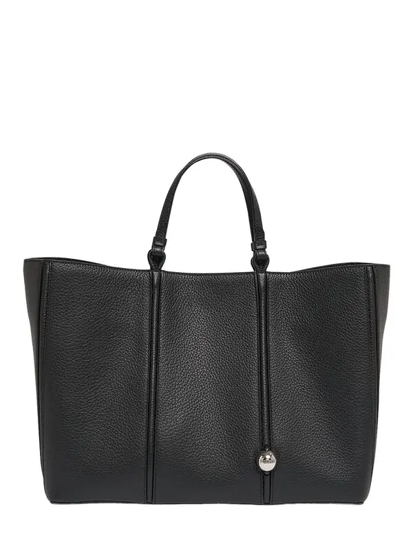 Jacquemus Le Marino Leather Shopper Tote Bag - Black