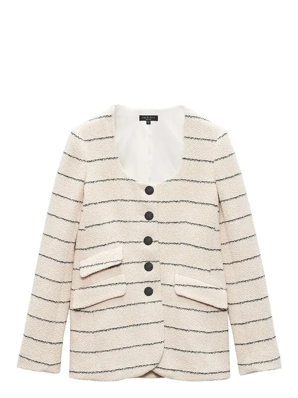 Rag & Bone Roslyn Striped Blazer - Crm