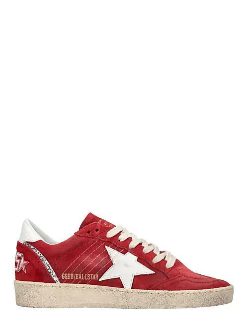 GOLDEN GOOSE Ball Star Suede Low-top Trainers - Red