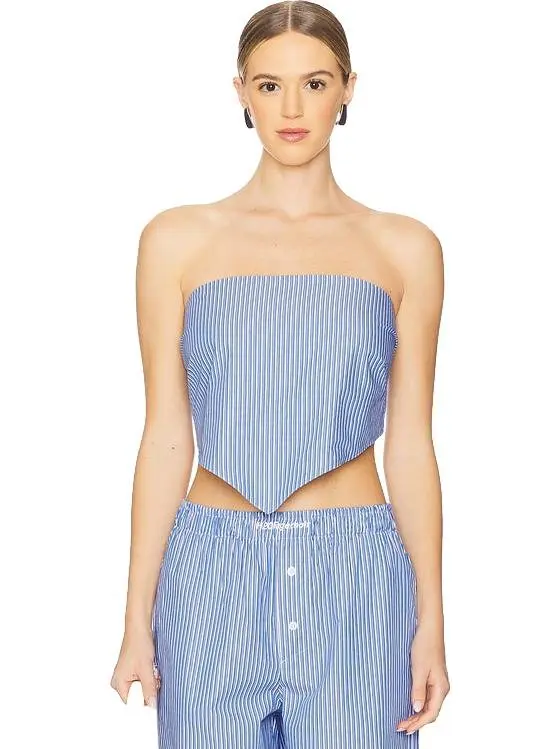 H2OFAGERHOLT Holiday Wrap Top - Blue Stripe