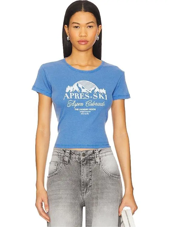 THE LAUNDRY ROOM Apres Ski Colorado Baby Tee - Vintage Blue