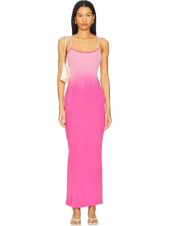 Cotton Citizen Verona Spaghetti Strap Maxi Dress - Cerise Cast
