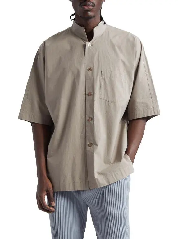 Issey Miyake Cotton Button-up Shirt - Gray