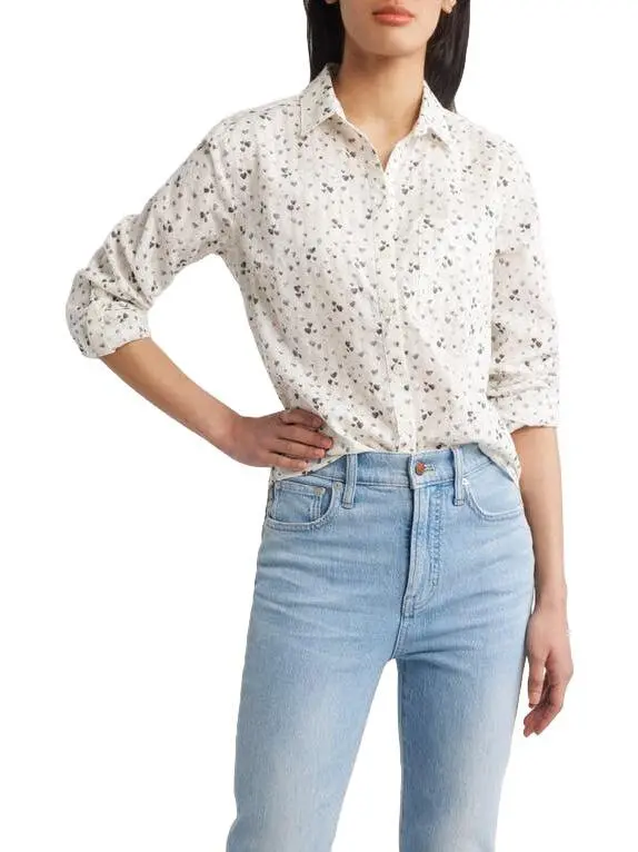 BEACHLUNCHLOUNGE Karolee Heart Print Button-up Shirt - Jack Of Hearts