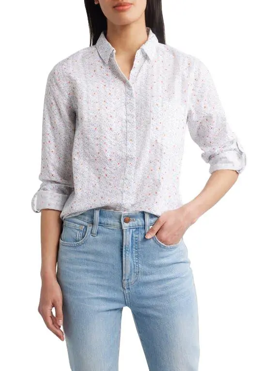BEACHLUNCHLOUNGE Karolee Heart Print Button-up Shirt - Queen Of Hearts