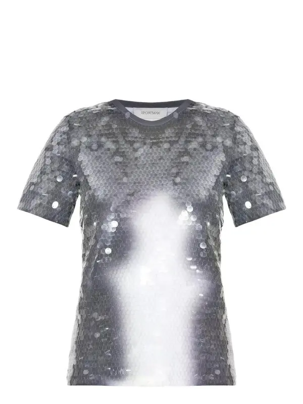 Sportmax Sequin-embellished T-shirt - Black