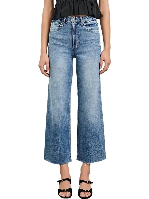 Rails Getty High-rise Wide-leg Cropped Jeans - Tradewind