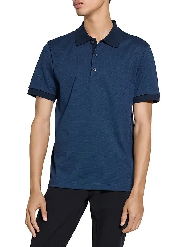 Theory Geo Polo In Mod Jacquard - Baltic Multi