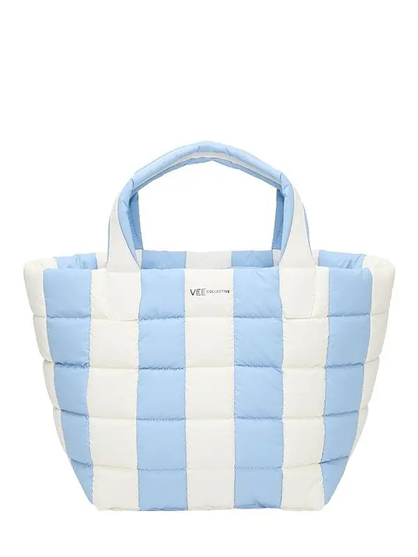 VEE COLLECTIVE Porter Medium Tote - Cerulean/marshmallow
