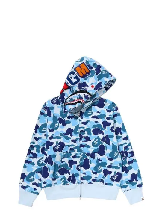 A BATHING APE Abc Camo Shark Full Zip Hoodie - Blue