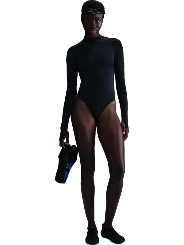 Nike Fusion Hydralock Long-sleeve One-piece - Black