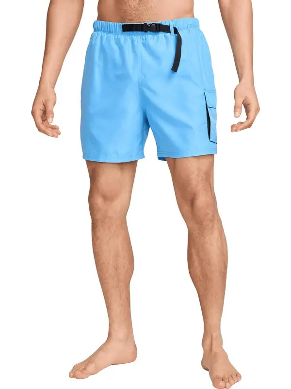 Nike Swim Voyage 5" Brief-lined Cargo Shorts - Blue
