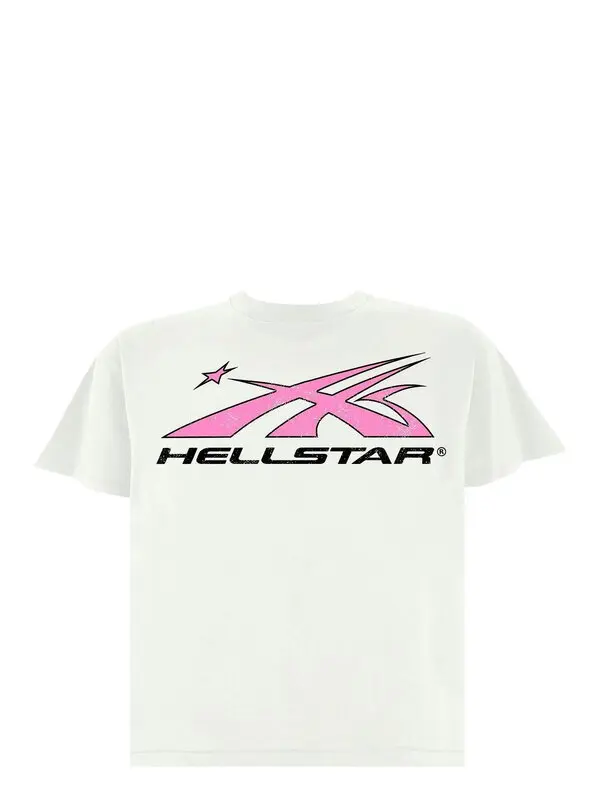 HELLSTAR Sport Logo T-shirt /pink - White