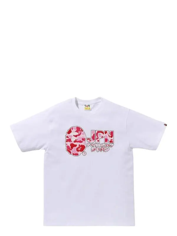 A BATHING APE Abc Camo Jpn Katakana Tee Shirt - White