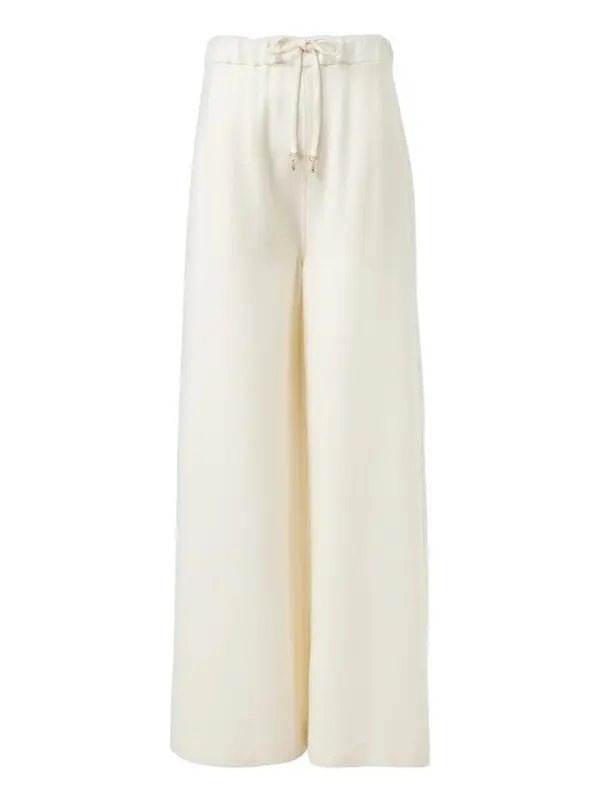 Gabriela Hearst Gelos Wool & Silk Palazzo Pants - White