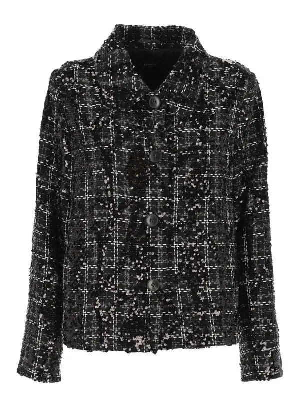 Emme Marella Embellished Collared Jacket - Black