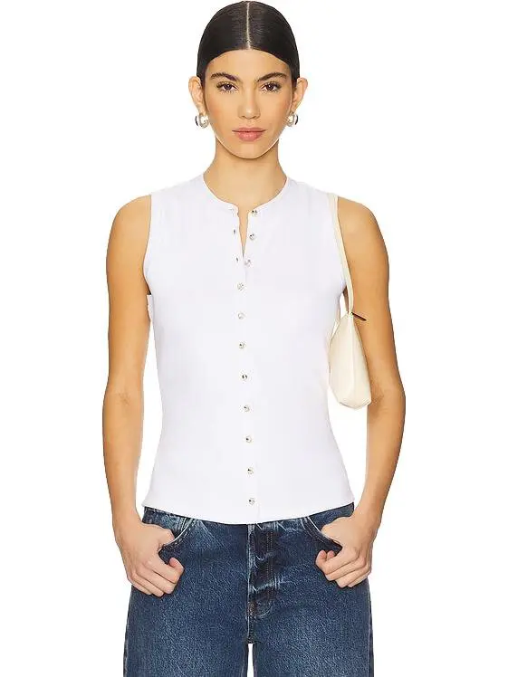Cinq À Sept Sleeveless Beverly Top - White