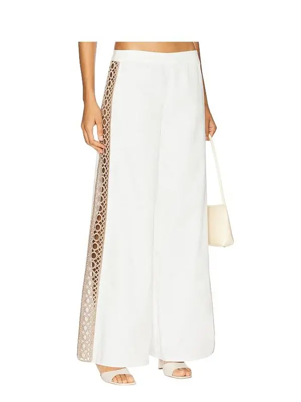 My Beachy Side Coconut Wide Leg Pants - White