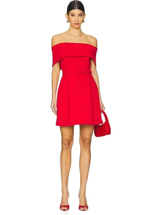 NADINE MERABI Harper Mini Dress - Red